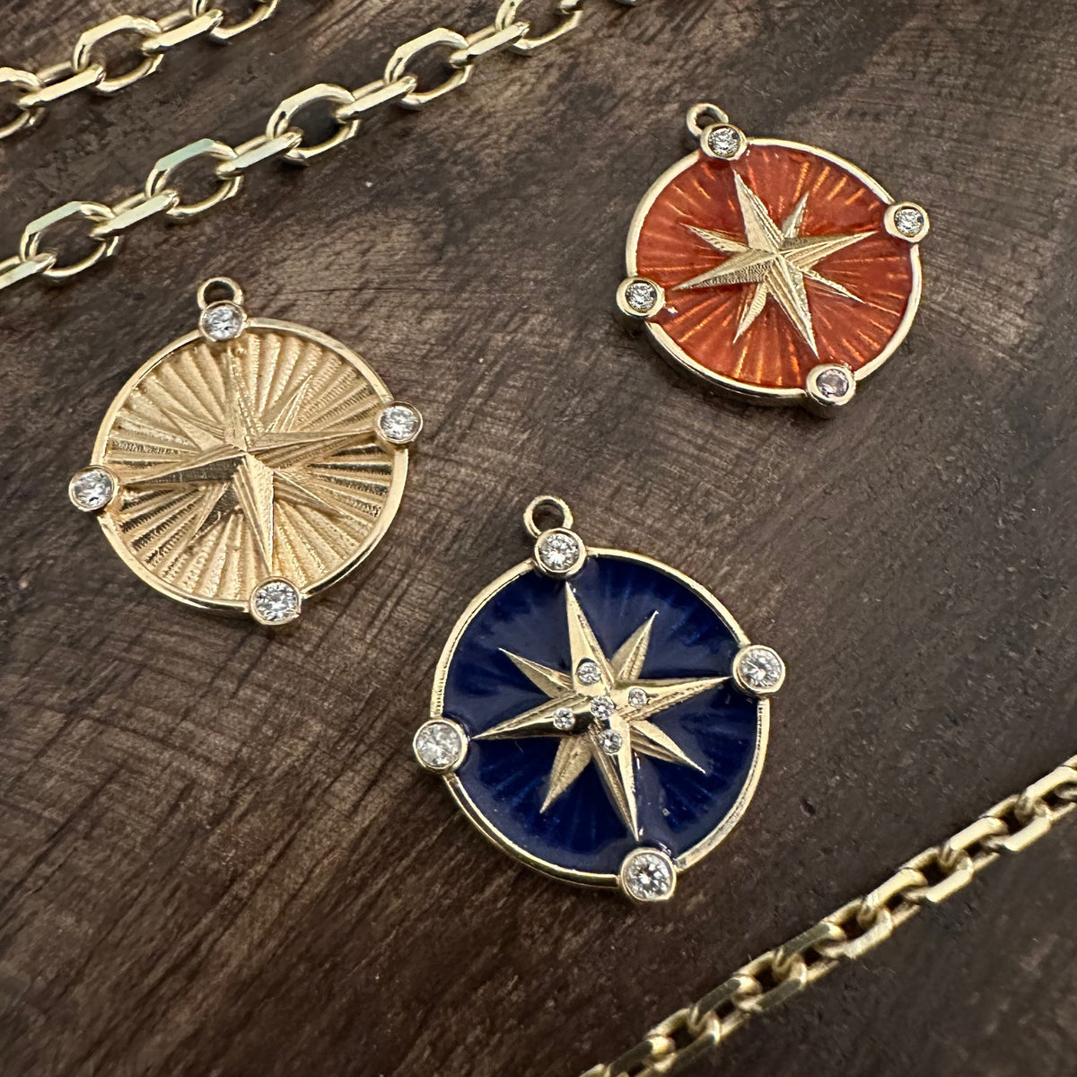 Enamel Compass – Lingua Jewelry